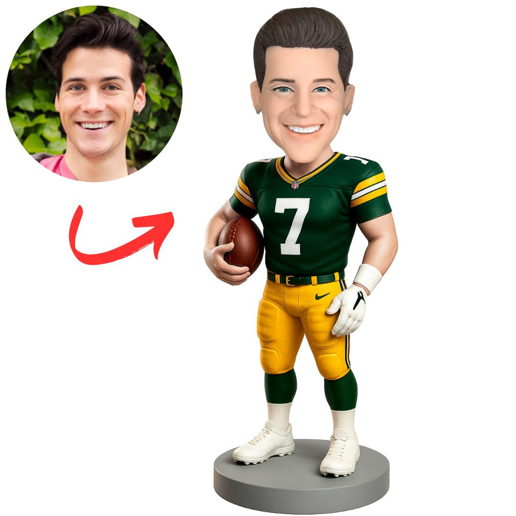 Handcrafted Football Fans Football Player Personalized Bobbleheads Gifts